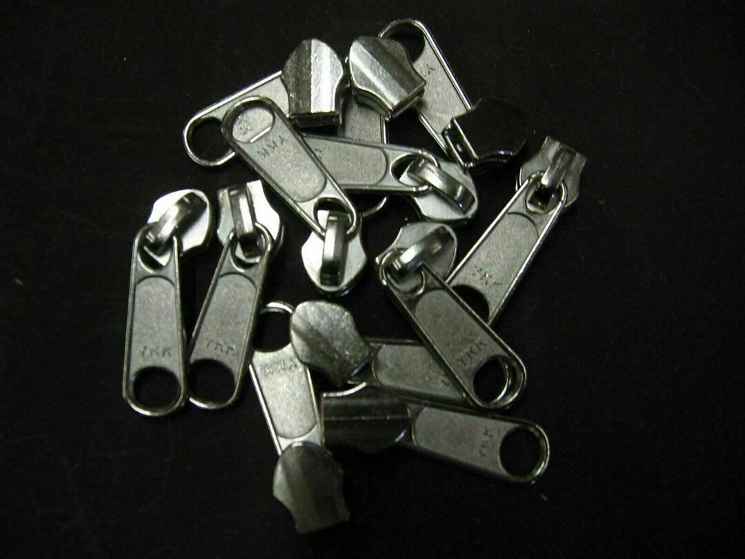 Ykk Zipper Slides 5c Non-locking for Coil Zipper 12 Pack Nickel/silver ...