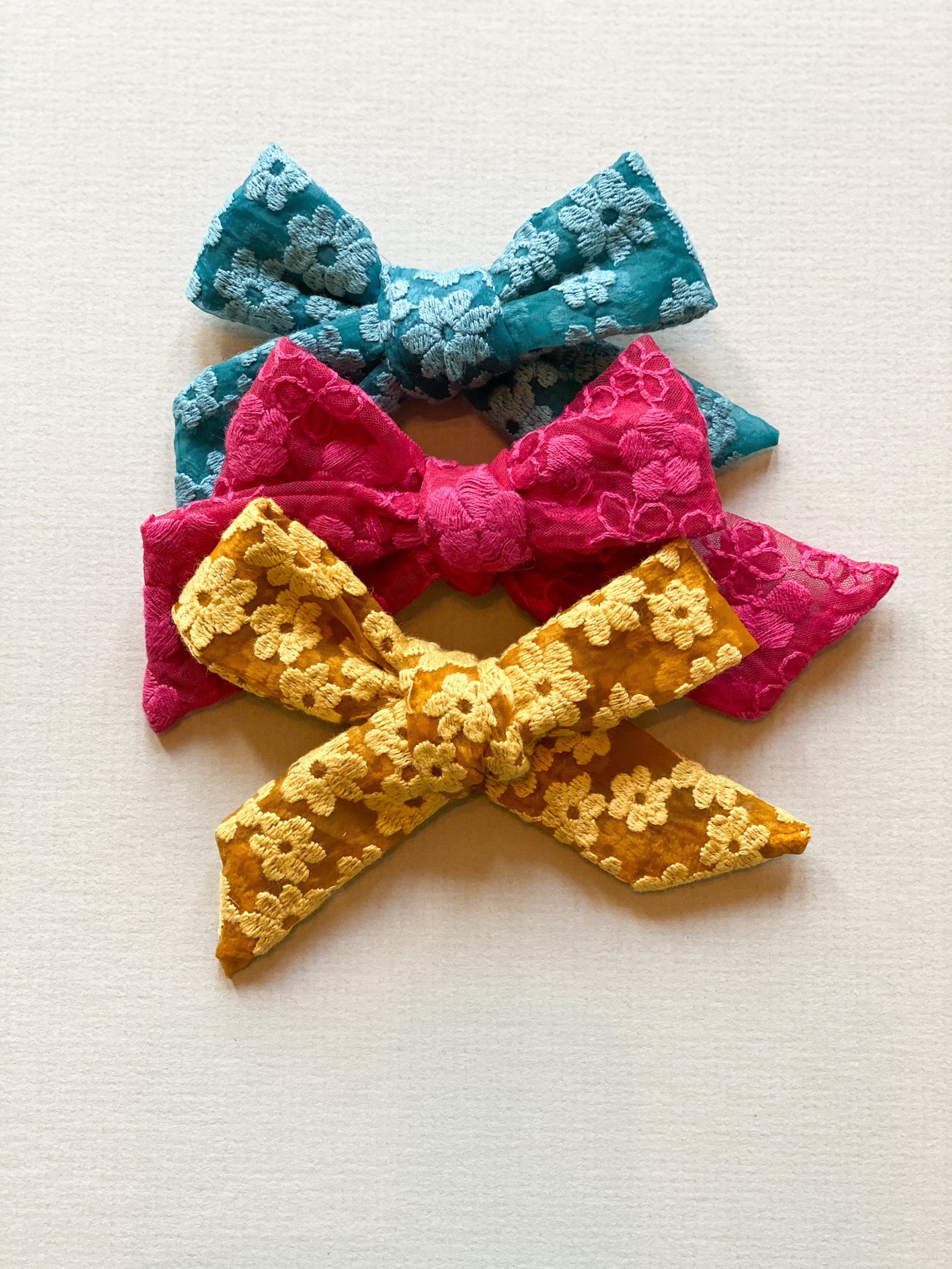 Floral Embroidered Oversized Ady Bow - Etsy