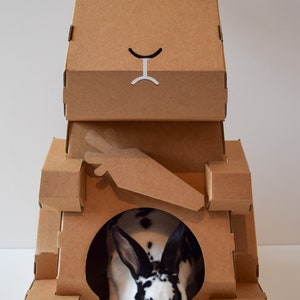 Gideon’s Hideout | Cardboard House for Rabbits | Hideout and Chew! - Etsy