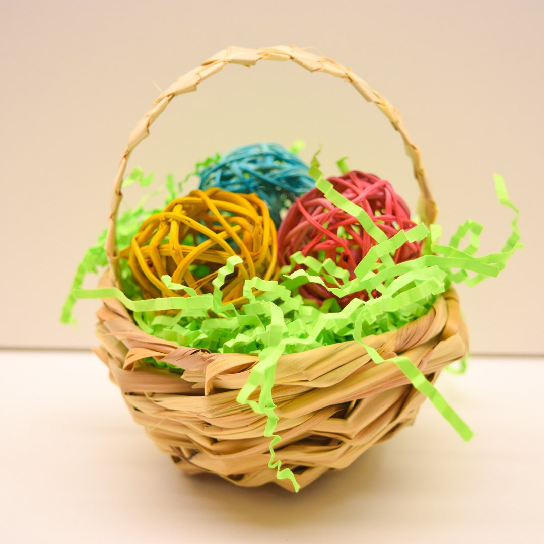 Easter Egg Basket Natural, Safe, Non-toxic, Handmade Chew Toy for ...