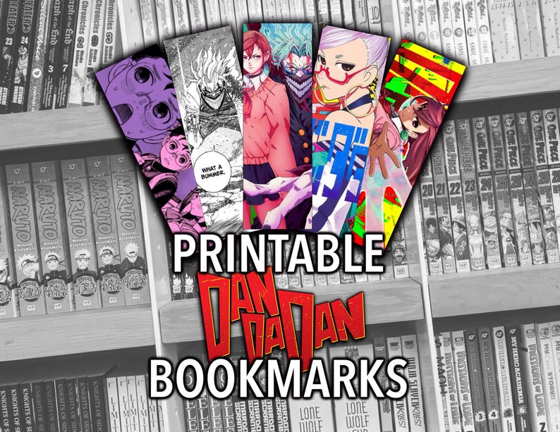 Dandadan Inspired Printable Bookmarks | 5 Digital Download JPG ...