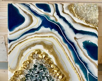 Blue Resin Wall Art - Etsy