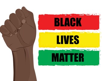 Black Lives Matter Coloring Page African-american Woman, 2 Versions BLM ...
