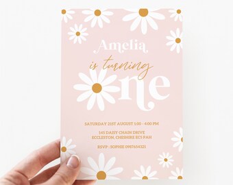Daisy Birthday Invitation - Etsy