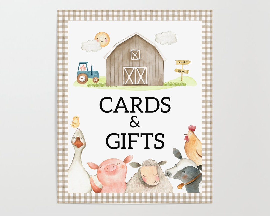 Farm Cards & Gifts Birthday Sign Farm Birthday Party Decor - Etsy