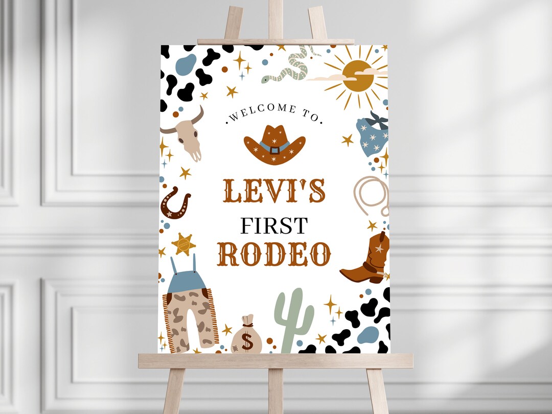 Letrero de bienvenida de rodeo editable, Letrero de bienvenida para ...