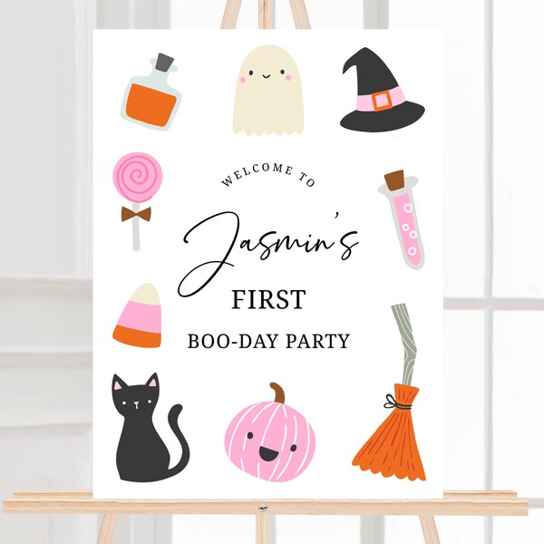 Spooky One Birthday Welcome Sign - Etsy
