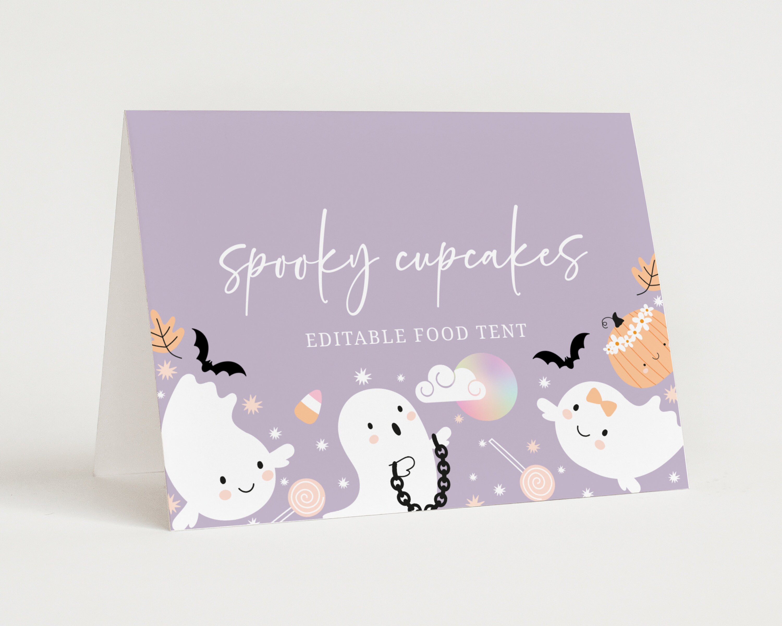 Editable Ghost Birthday Party Sign Halloween Birthday Girls - Etsy