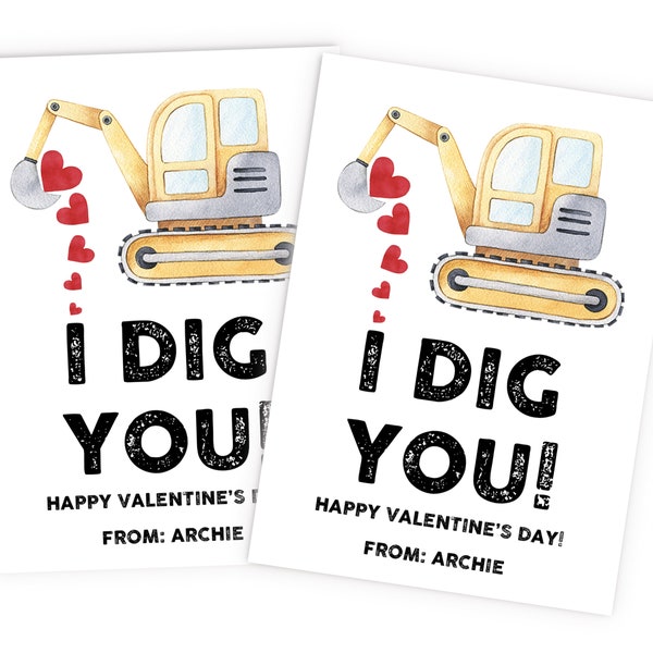 I Dig You Valentine Stickers - Etsy