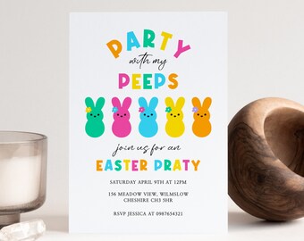Party With My Peeps Easter Party Invitation - Etsy