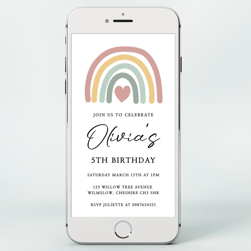 Rainbow Invitations - Etsy
