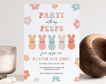 Party With My Peeps Easter Party Invitation - Etsy