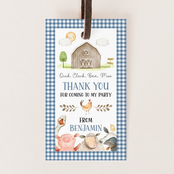 Farm Favor Tags - Etsy