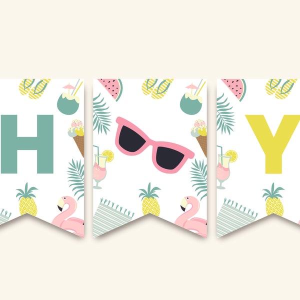 Pool Party Banner - Etsy