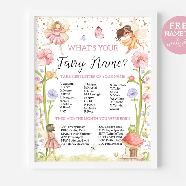 Whats Your Fairy Name - Etsy