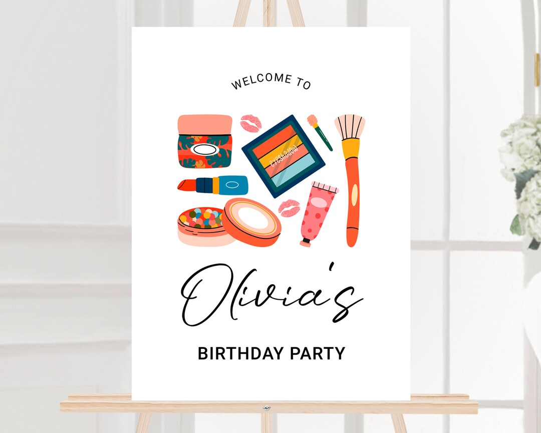 Editable Spa Party Welcome Sign Spa Happy Birthday Banner - Etsy UK