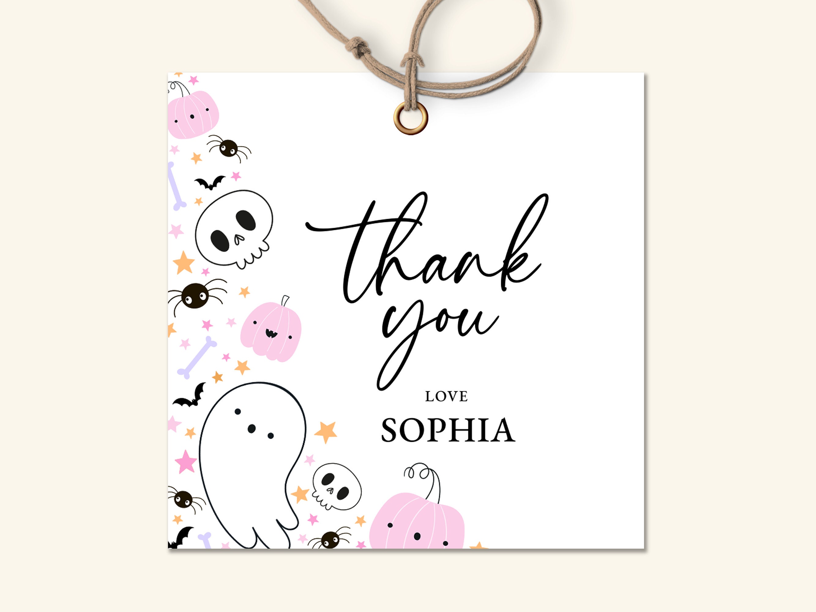 Editable Ghost Birthday Party Sign Halloween 1st Birthday Girl - Etsy