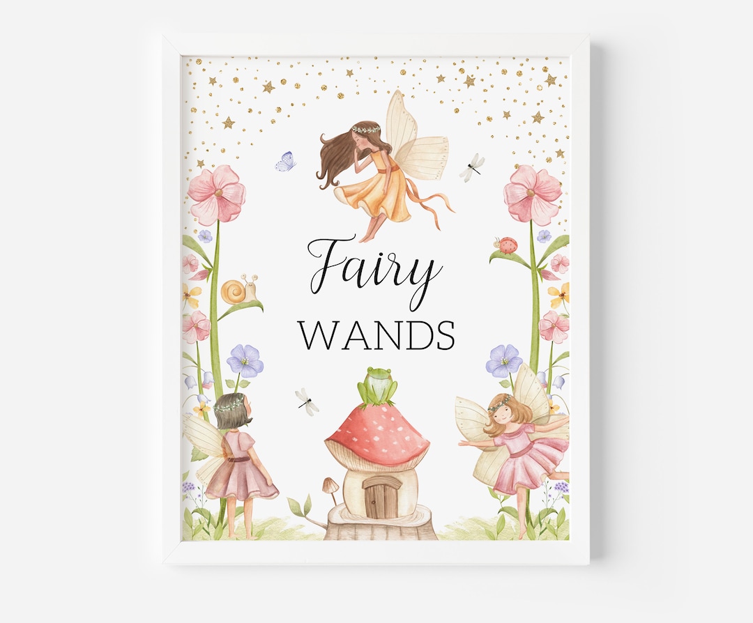 Fairy Birthday Sign, Fairy Party Table Sign, Flower Fairy Party ...