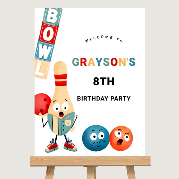 Bowling Welcome Sign - Etsy