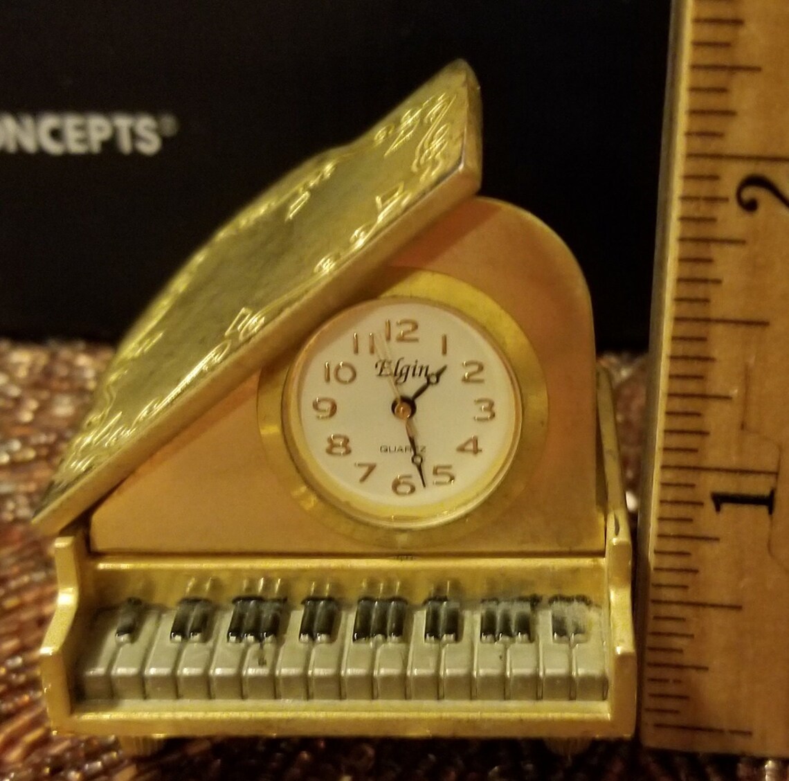 Elgin Solid Brass Desk Clock - Runs, Keeps Time, New Battery - Etsy
