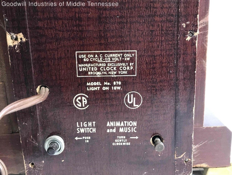 Vintage United Clock Corp Ballerina Electric Clock Model 870 - Etsy