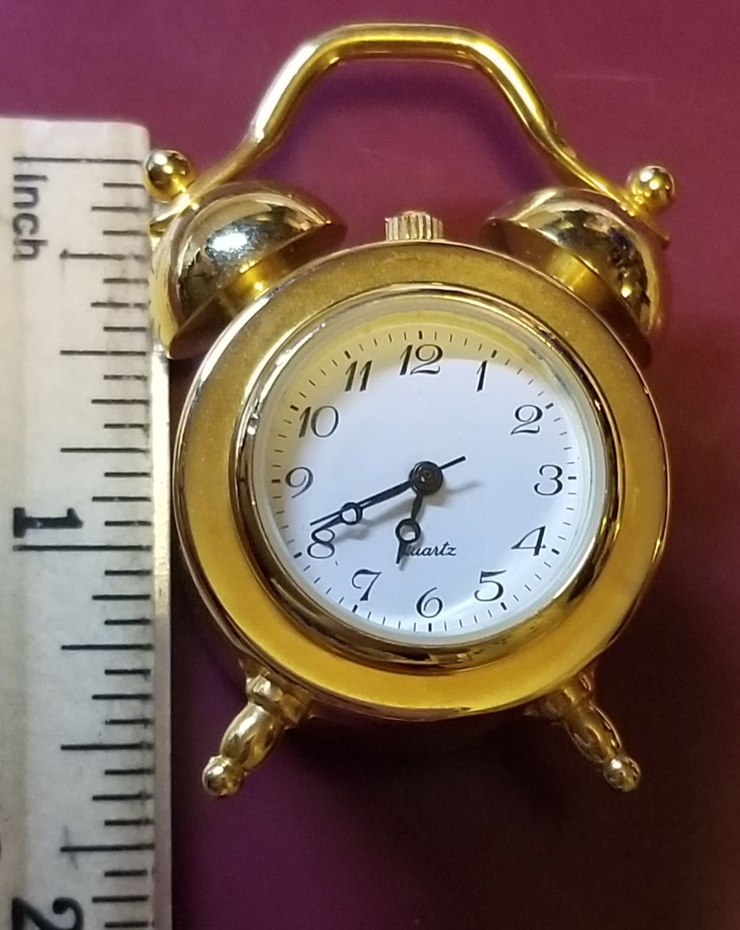 Solid Brass Quartz Desk Clock - Runs,new Battery - Etsy