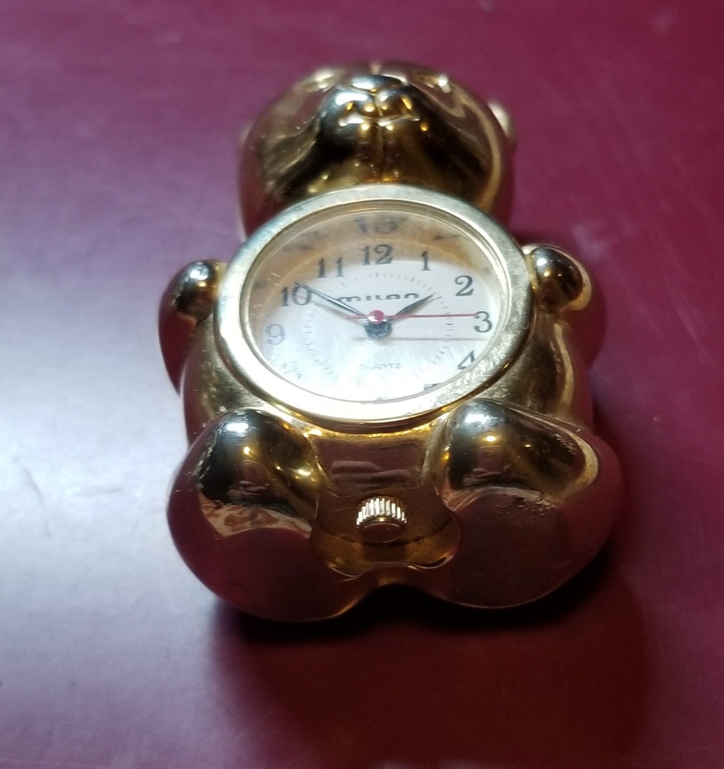Solid Brass Quartz Desk Clock- Runs New Battery - Etsy