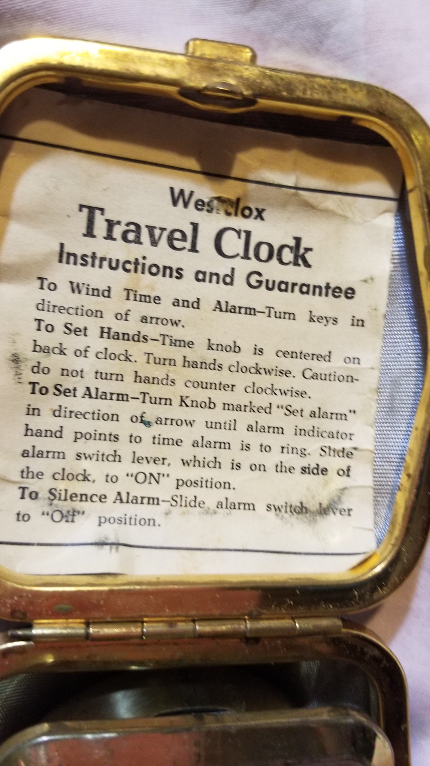 Westclox Mechanical Travel Clock With Alarm - Etsy