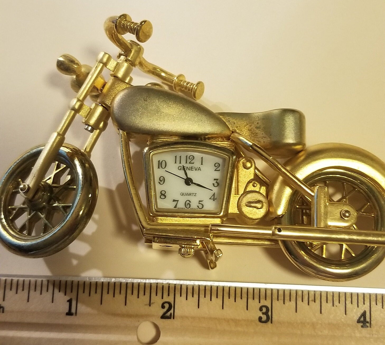 Solid Brass Quartz Desk Clock - Runs , Keeps Time, New Battery - Etsy