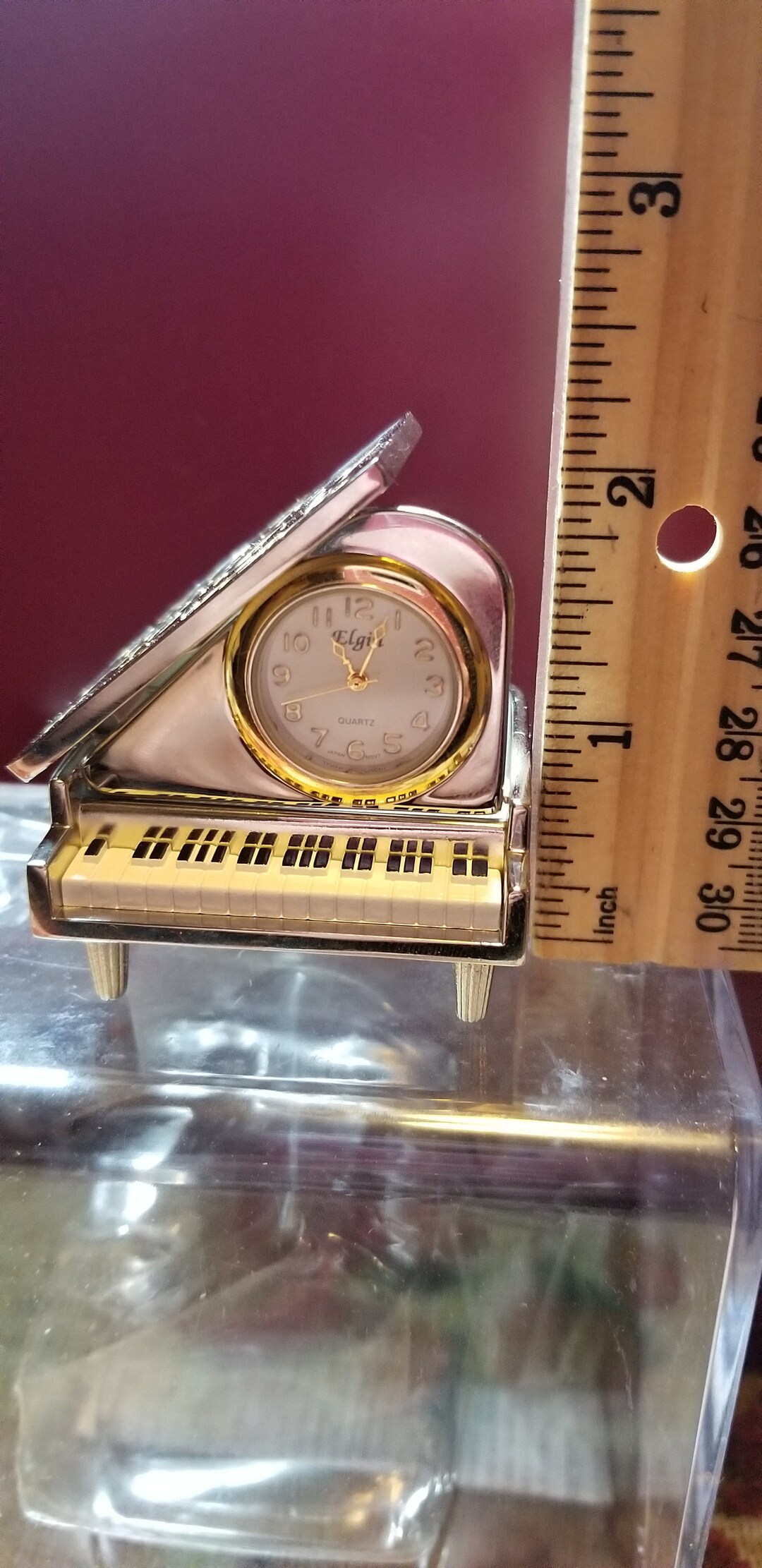 Elgin Small Solid Metal Quartz Desk Clock - Keeps Time,new Battery - Etsy