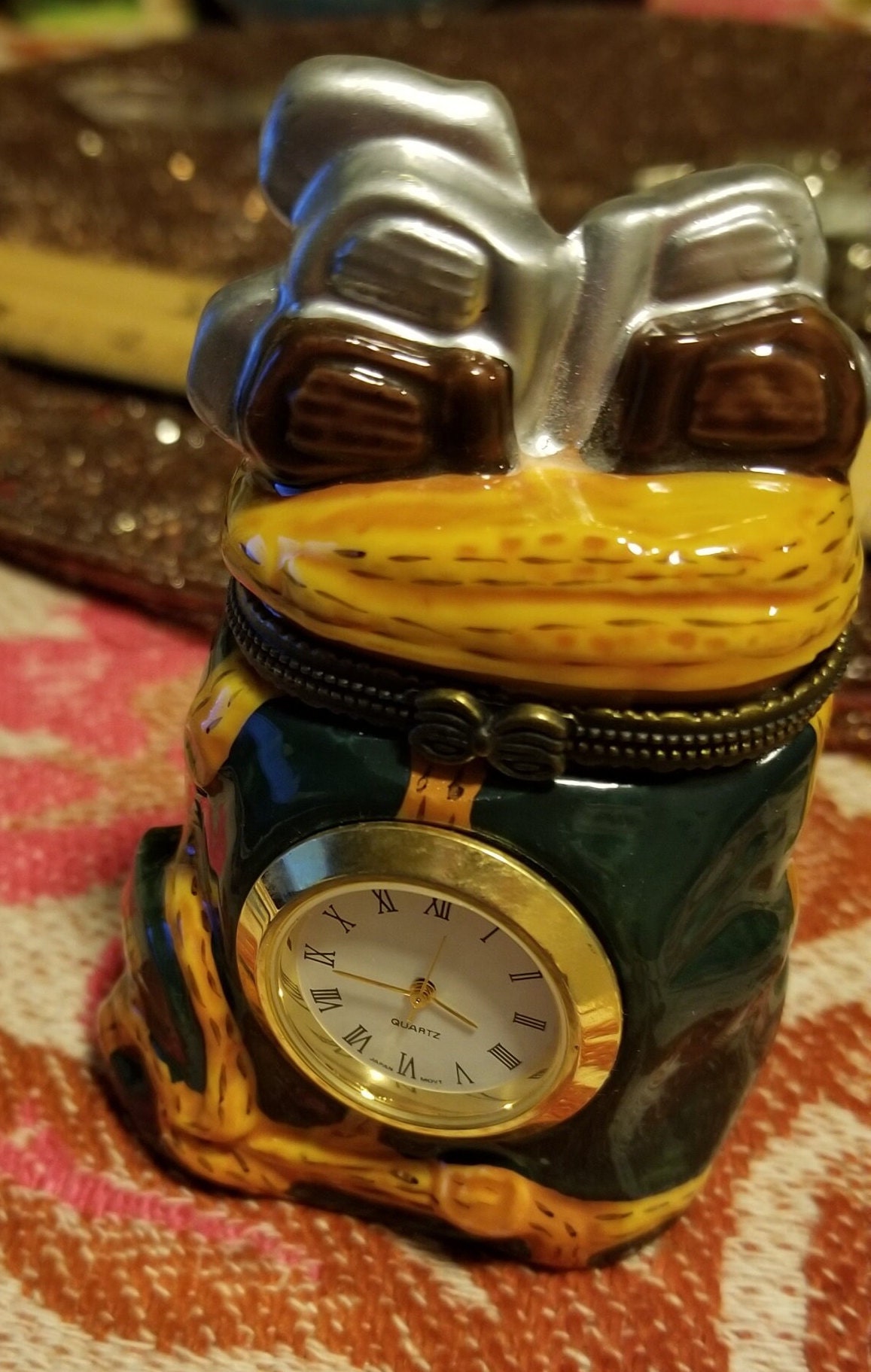 Small Ceramic Desk Clock 4" X 2"- Keeps Time, New Battery - Etsy