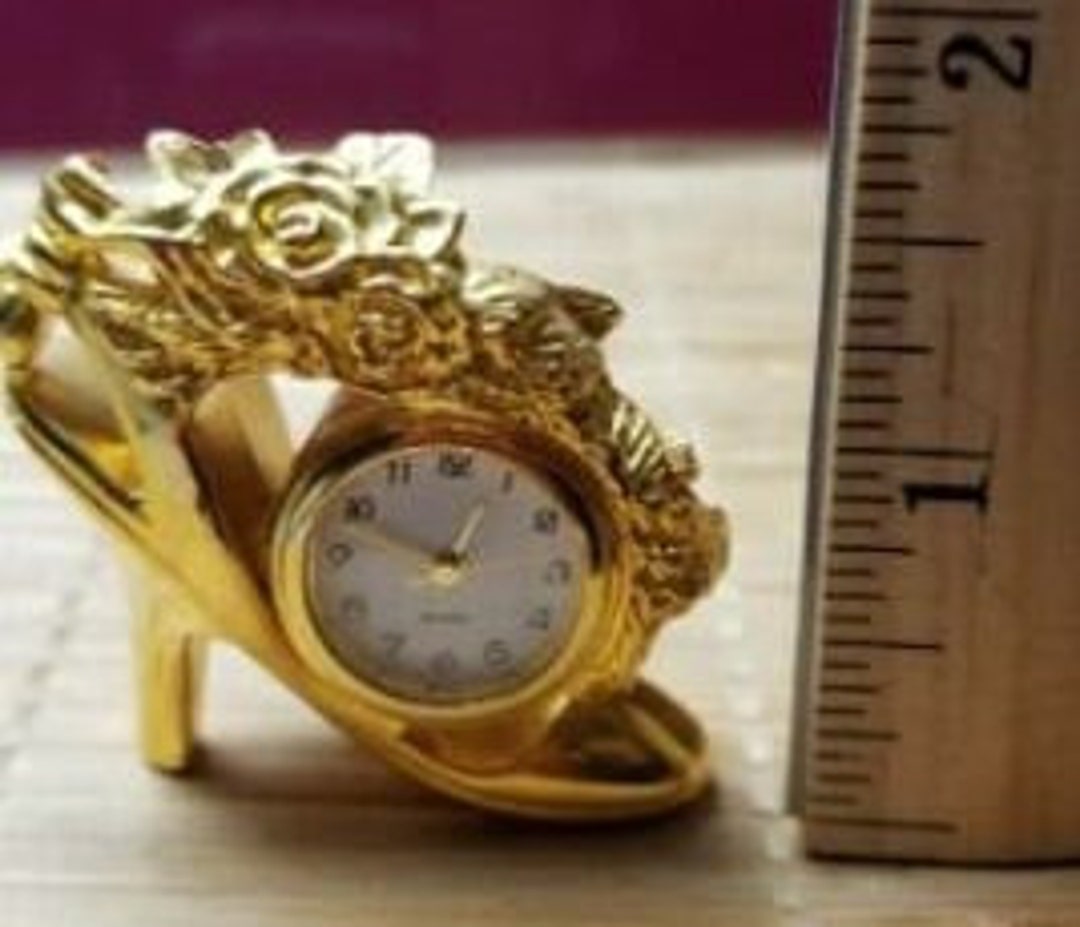 Solid Brass Small Desk Top Clock Runs, Keeps Time, New Battery - Etsy