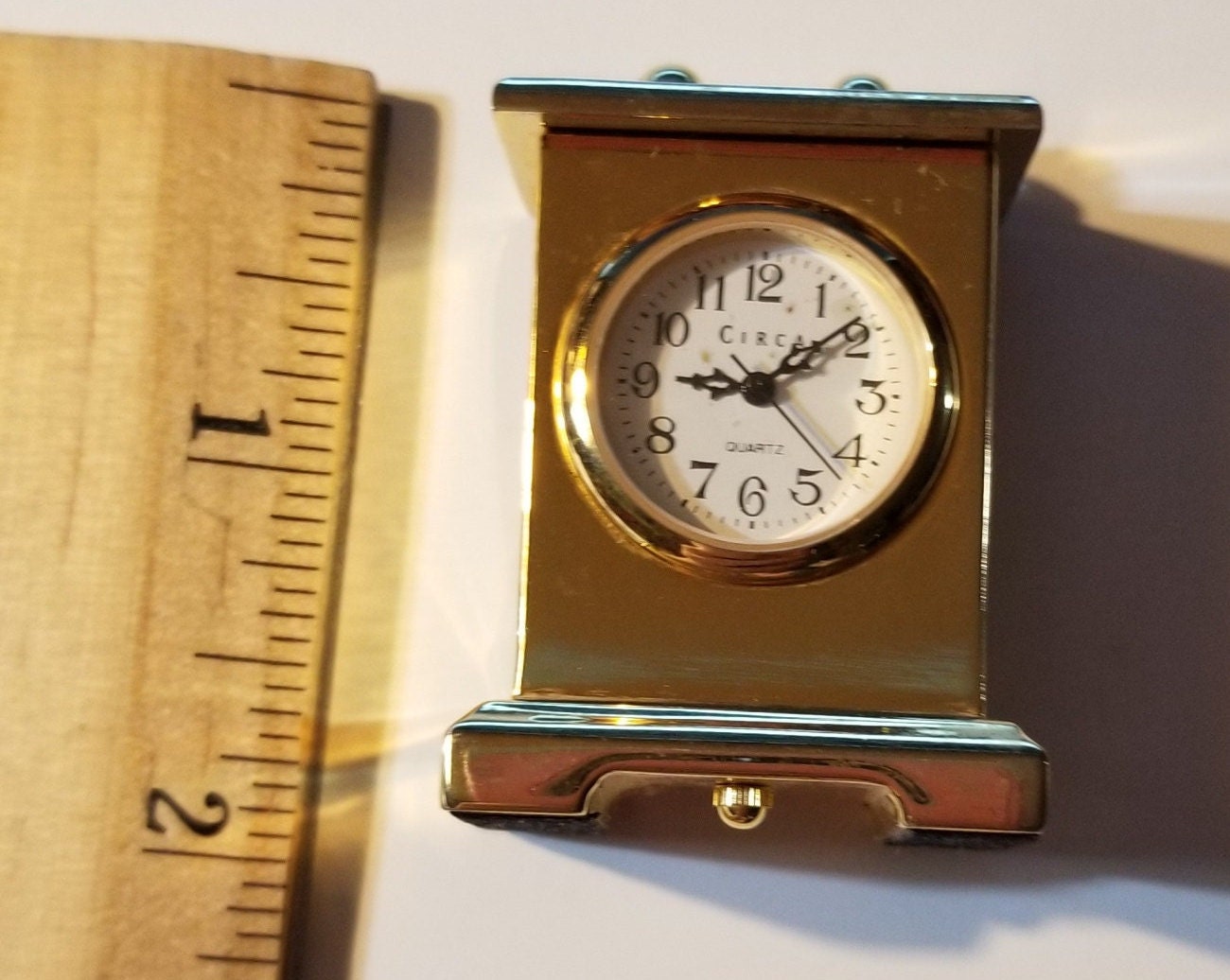 Pre-owned Circa Solid Brass Small Desk Top Clock Runs Keeps - Etsy
