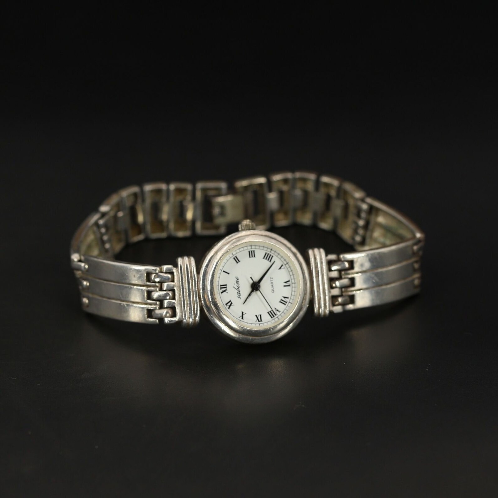 VTG Sterling Silver - Panther Chain Link 7.5" Wrist Watch - 40g - Etsy