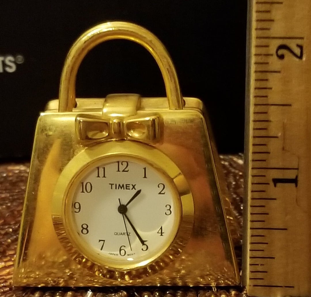 Timex Solid Brass Desk Clock - Runs , Keeps Time, New Battery - Etsy