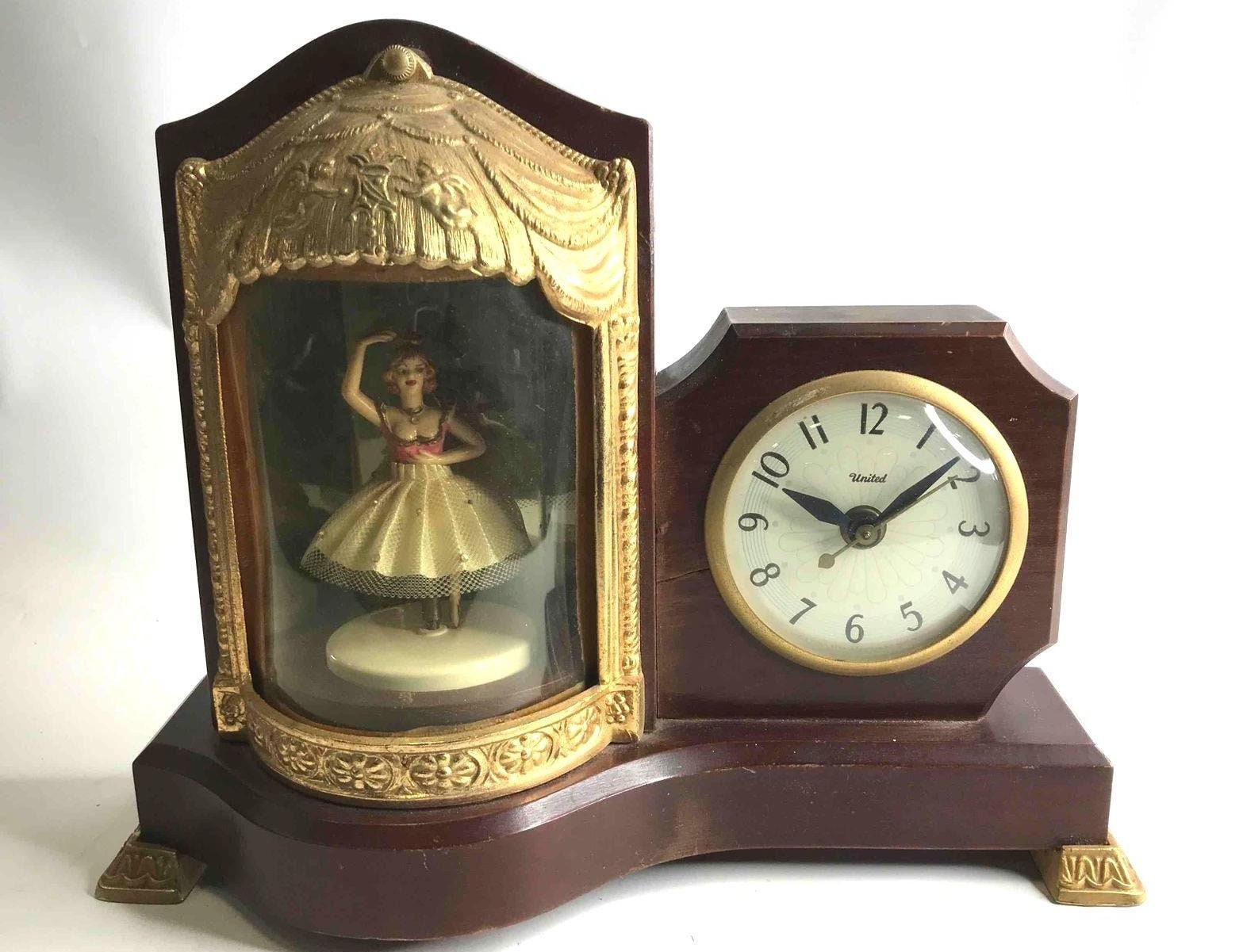 Vintage United Clock Corp Ballerina Electric Clock Model 870 - Etsy