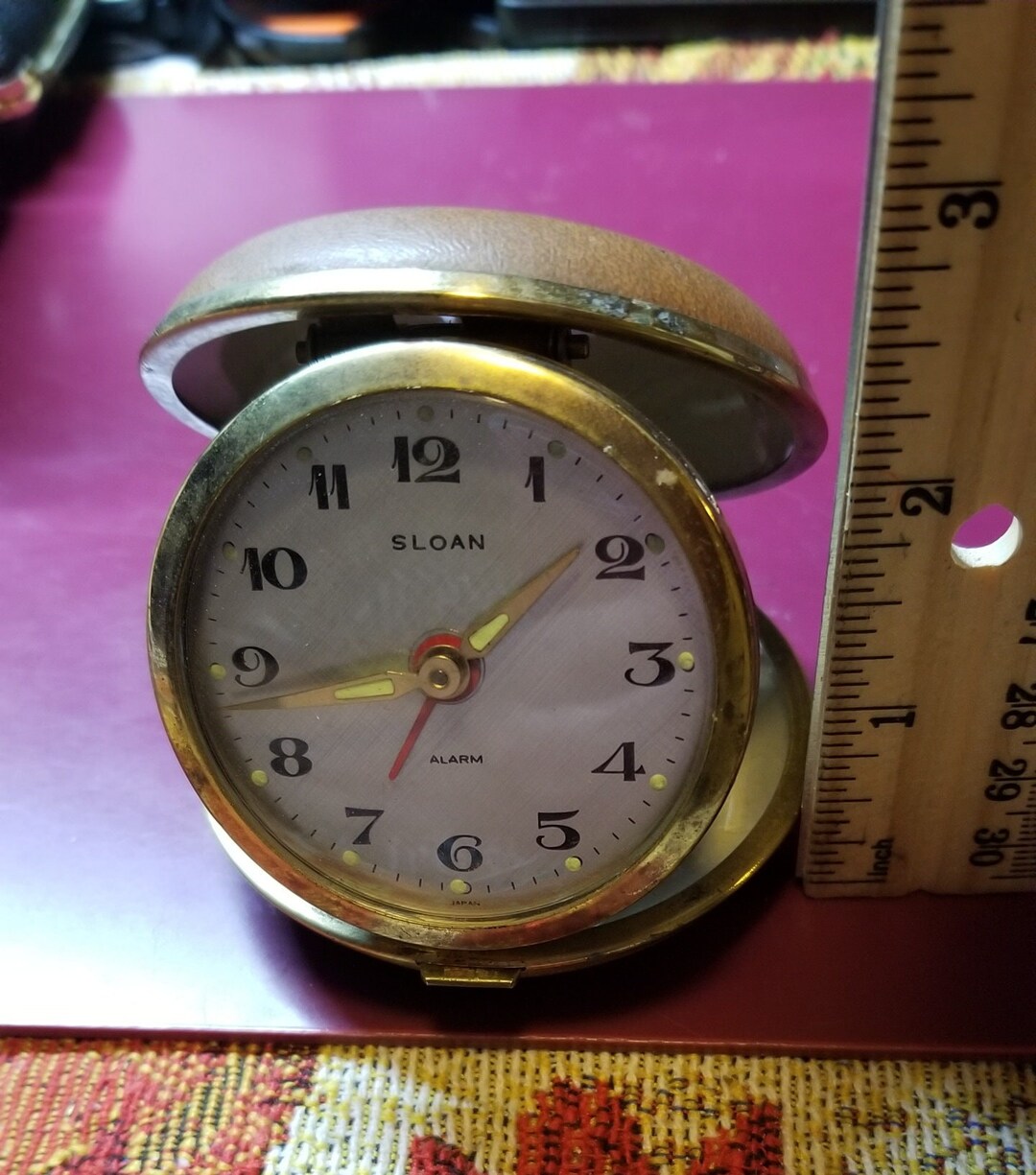 Vintage Travel Alarm Clock - Runs - Etsy