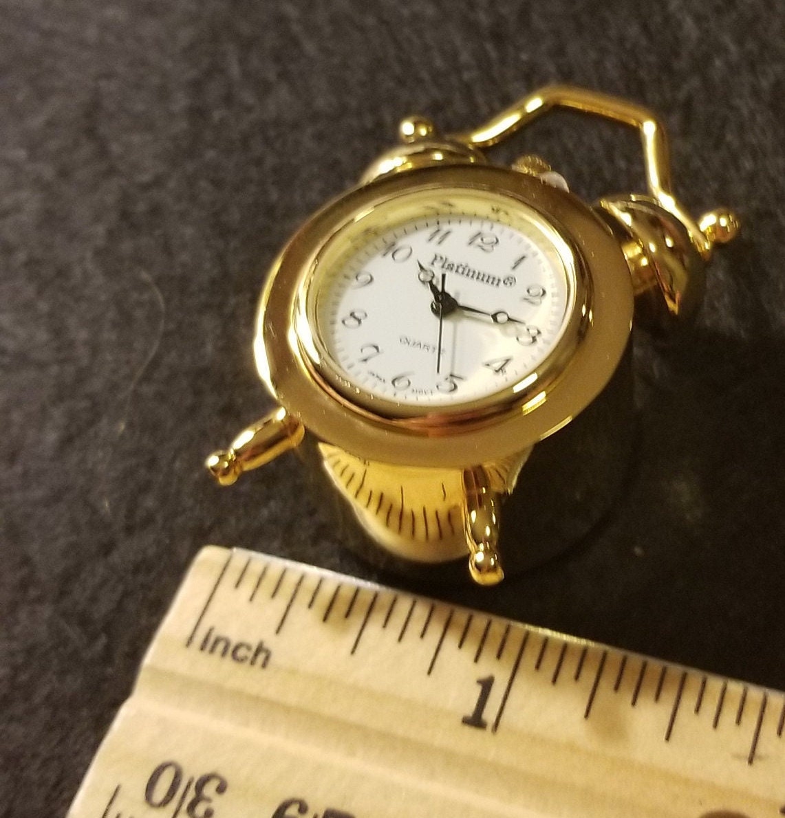 New Solid Brass Quartz Small Desk Clock - Runs, Keeps Time - Etsy