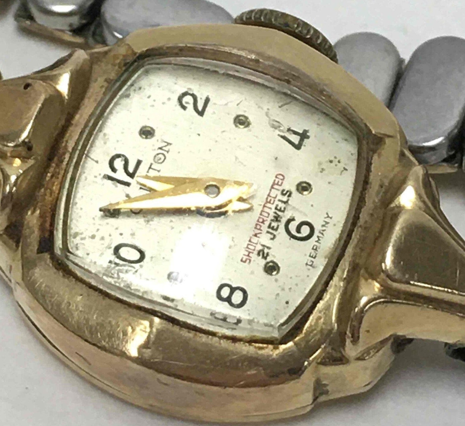 14K Gold Vintage Mechanical Clinton Watch Co. Ladies Watch 21jewels ...