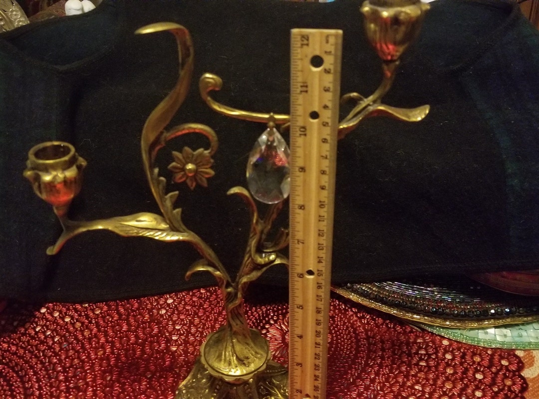 Antique Brass Candle Holder - Etsy
