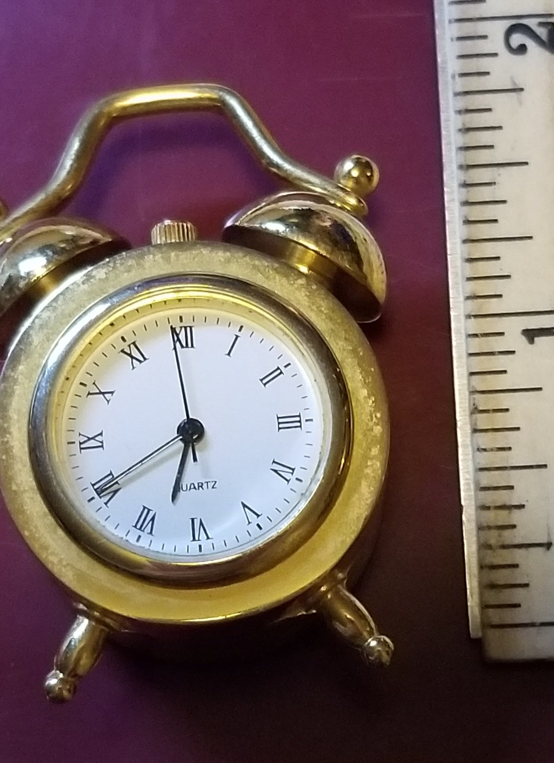 Solid Brass Quartz Desk Clock - Runs,new Battery - Etsy