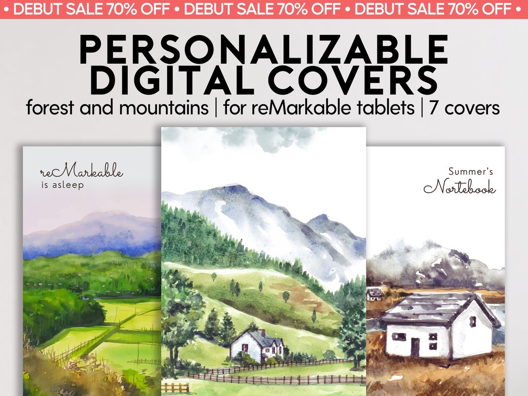 Personalizable Covers for Remarkable 2 | Forest and Mountain Bundle ...