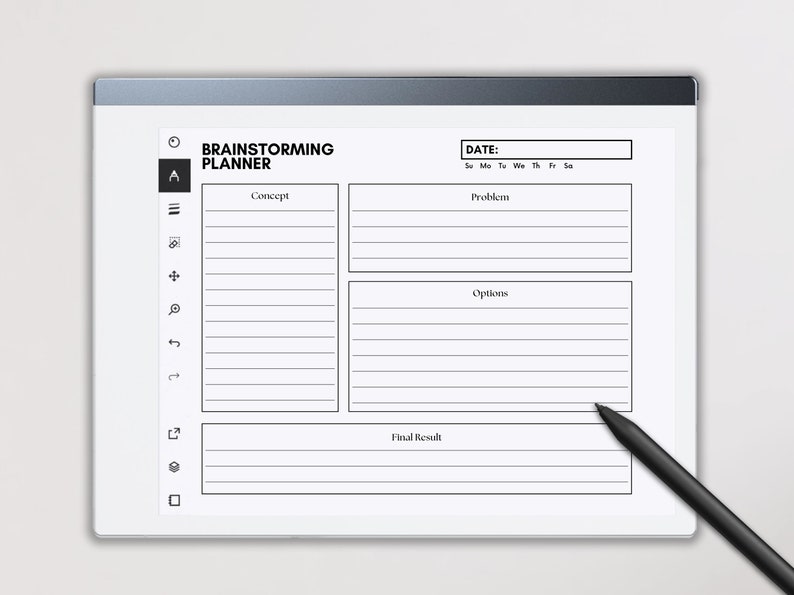 Brainstorming Planner Template Fits Remarkable 1&2 | Brainstorming ...