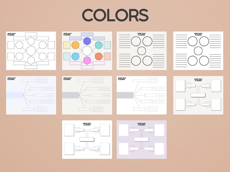 Mind Map Printable and Fillable PDF | Mind Map Planner Template ...