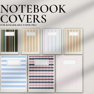 Notebook Covers for Remarkable Paper Pro | Cover Bundle | Custom ...