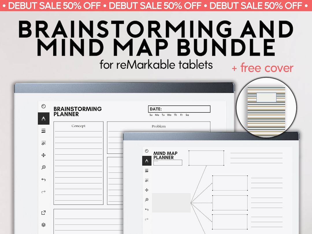 Brainstorming and Mind Map Bundle Remarkable Templates - Etsy UK