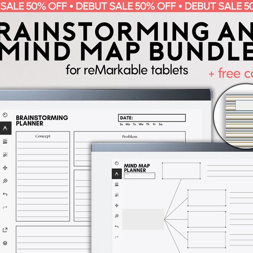 Brainstorming and Mind Map Bundle Remarkable Templates - Etsy