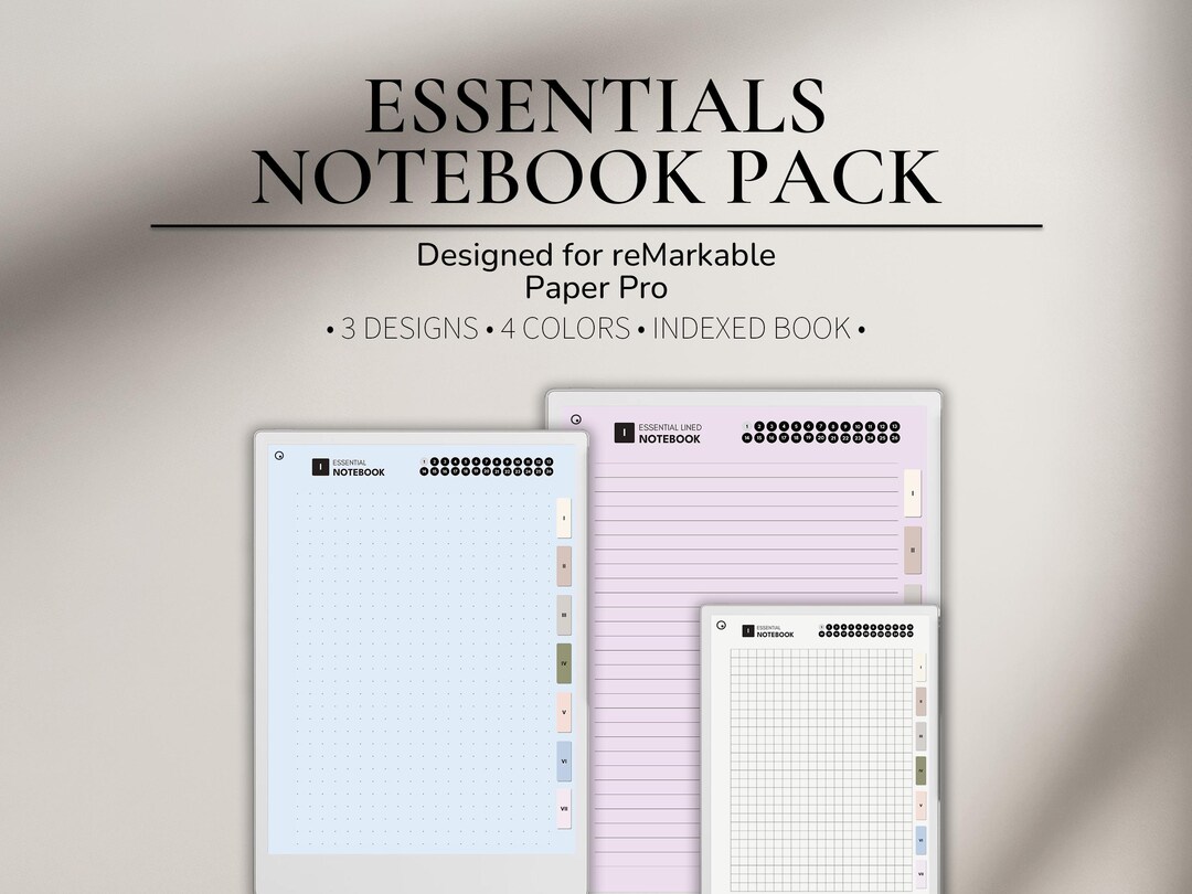 Notebook Pack for Remarkable Paper Pro | Remarkable Templates | Graph ...