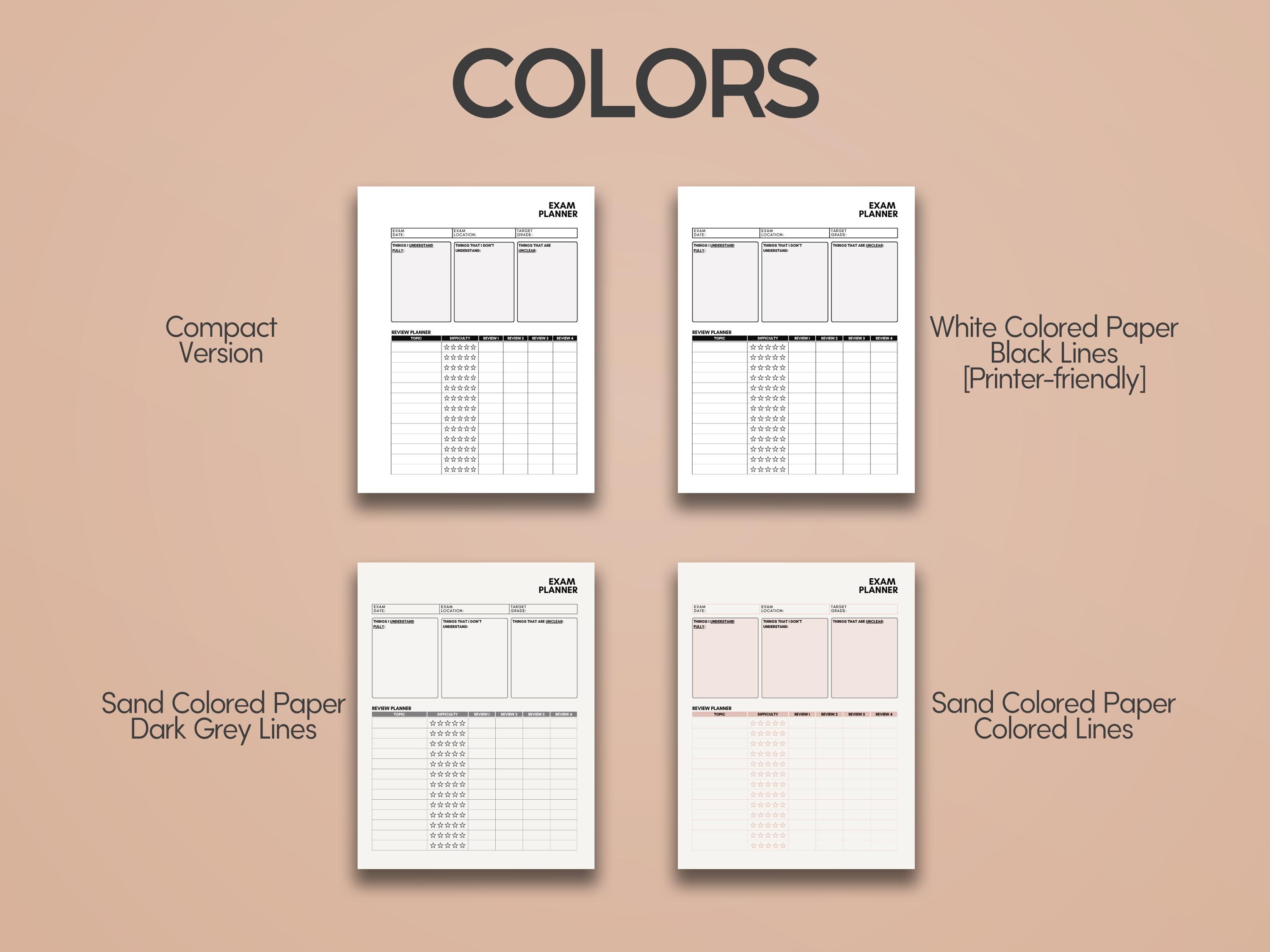 Exam Prep Bundle | Student Study Tracker | Exam Planner Study Kit ...