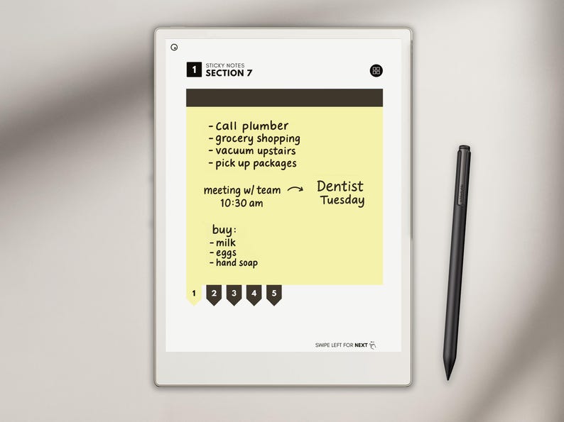 Sticky Note Pages for Remarkable Paper Pro | Digital Post It Notebook ...